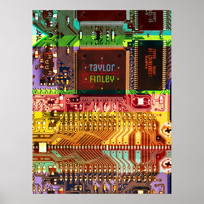 Cool PCB Electronic Computer Tech Printed Circuit Poster | Zazzle.com