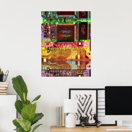 Cool PCB Electronic Computer Tech Printed Circuit Poster | Zazzle