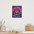 Cool Peace Sign Poster retro 1960's look | Zazzle