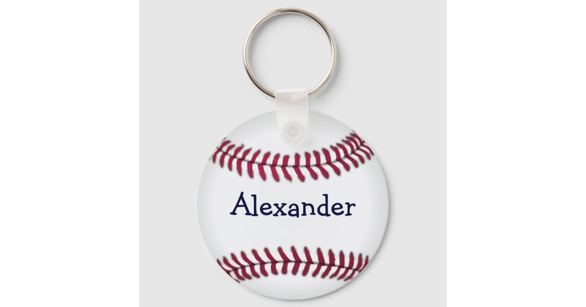 Cool Personalized Baseball Keychain | Zazzle