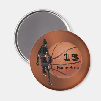 Cool Personalized Basketball Magnets for Boys Team | Zazzle