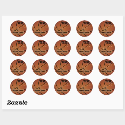 Cool Personalized Basketball Stickers | Zazzle