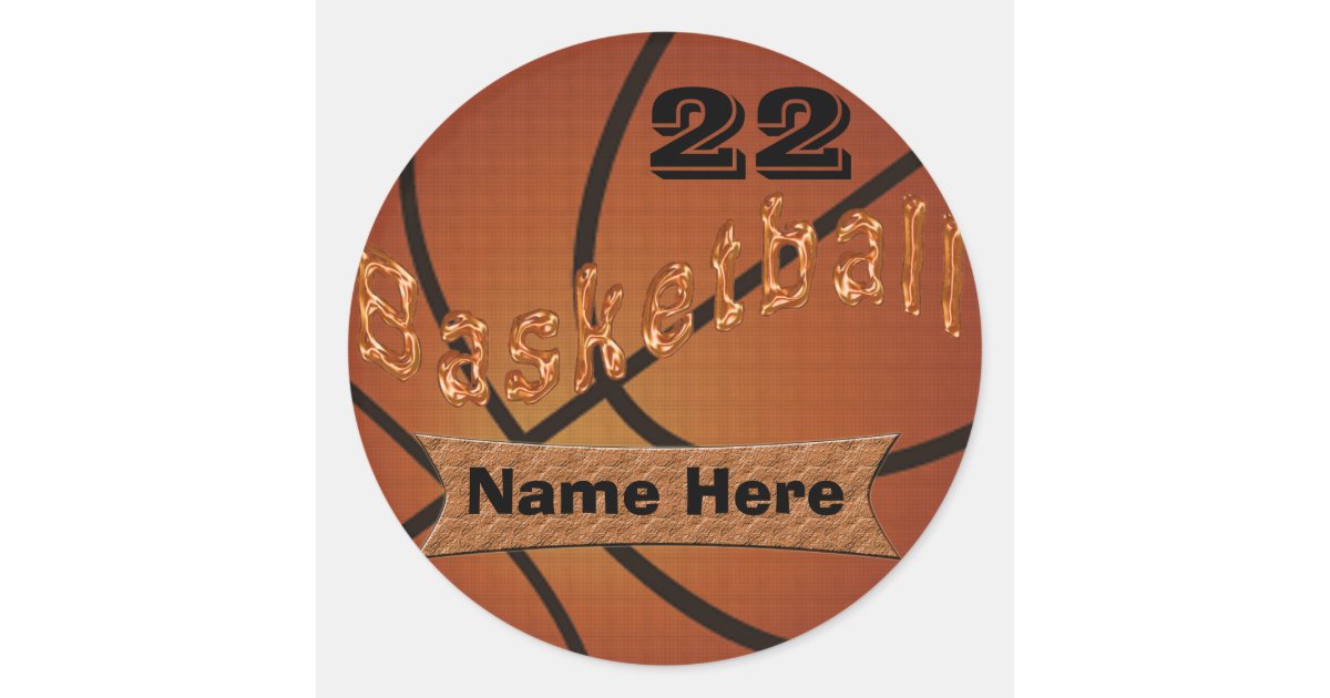 Cool Personalized Basketball Stickers | Zazzle