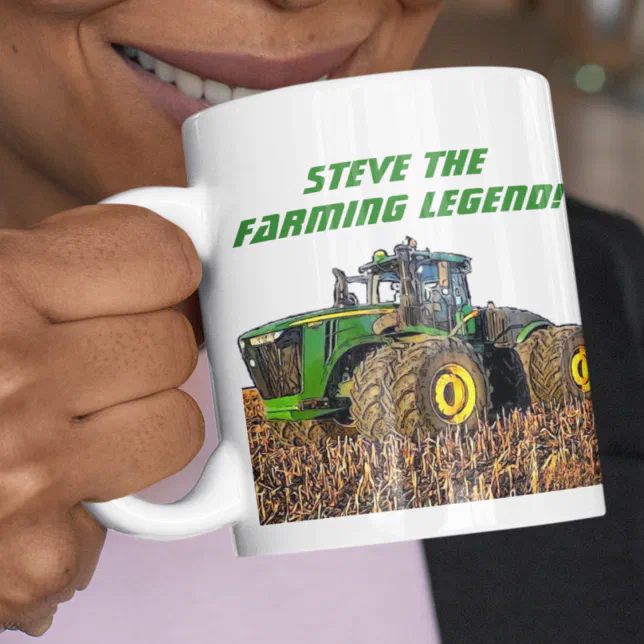 Cool Personalized Farming Legend Tractor Equipment Coffee Mug | Zazzle
