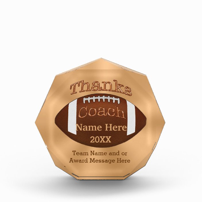 Cool Personalized Football Coach Gifts Award | Zazzle.com