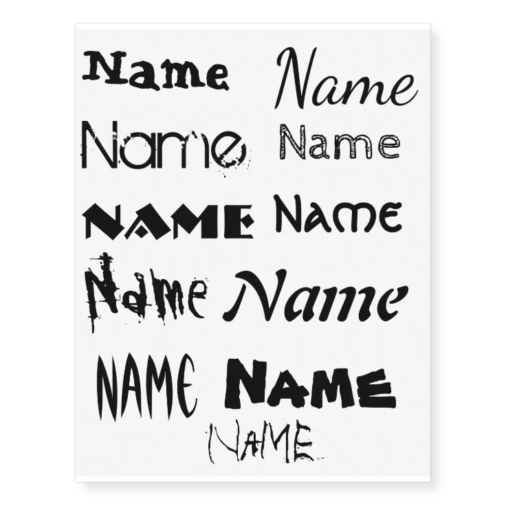 Cool Personalized Name Temporary Tattoos | Zazzle