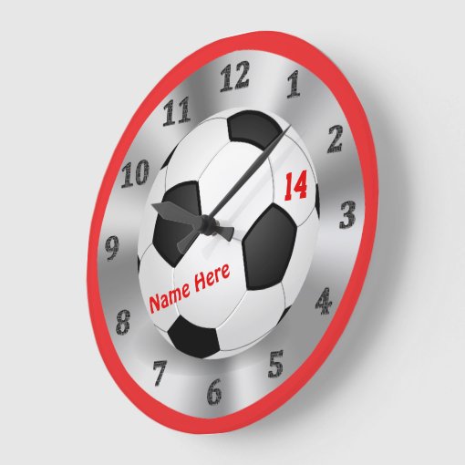 Cool Personalized Soccer Clock for Soccer Bedrooms | Zazzle