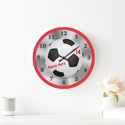 Cool Personalized Soccer Clock for Soccer Bedrooms | Zazzle
