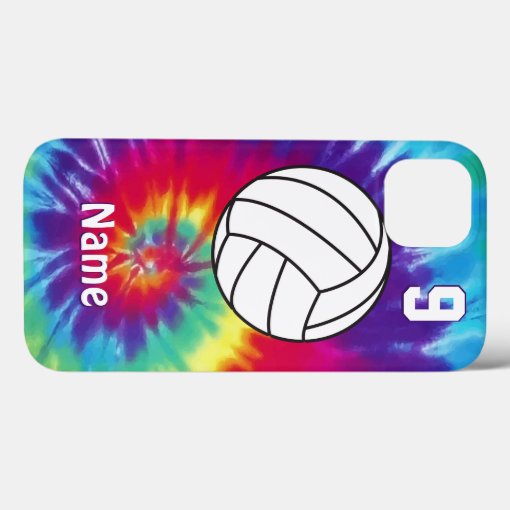 Cool Personalized Tie Dye Volleyball Phone Cases | Zazzle