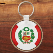 Cool Peru Flag Seal Keychain | Zazzle