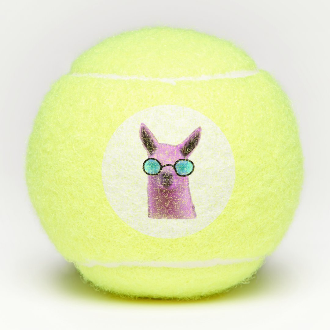 Cool Pink Llama! Tennis Balls | Zazzle