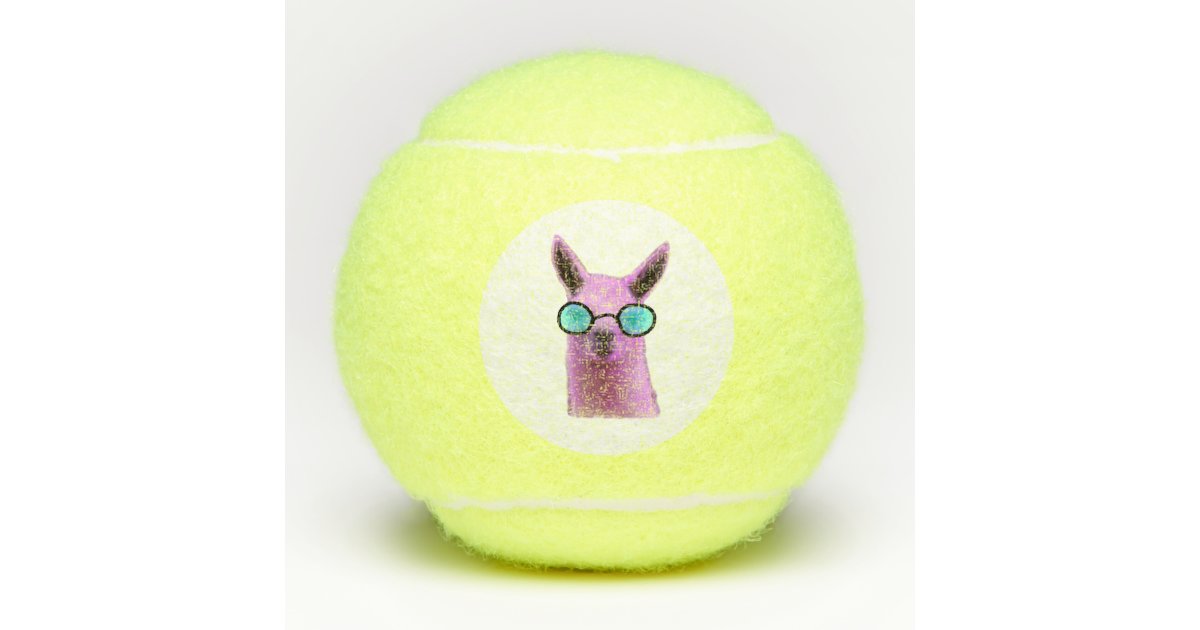Cool Pink Llama! Tennis Balls | Zazzle