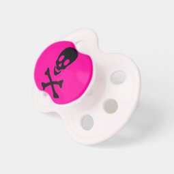 Cool Pink Skull pacifier | Zazzle
