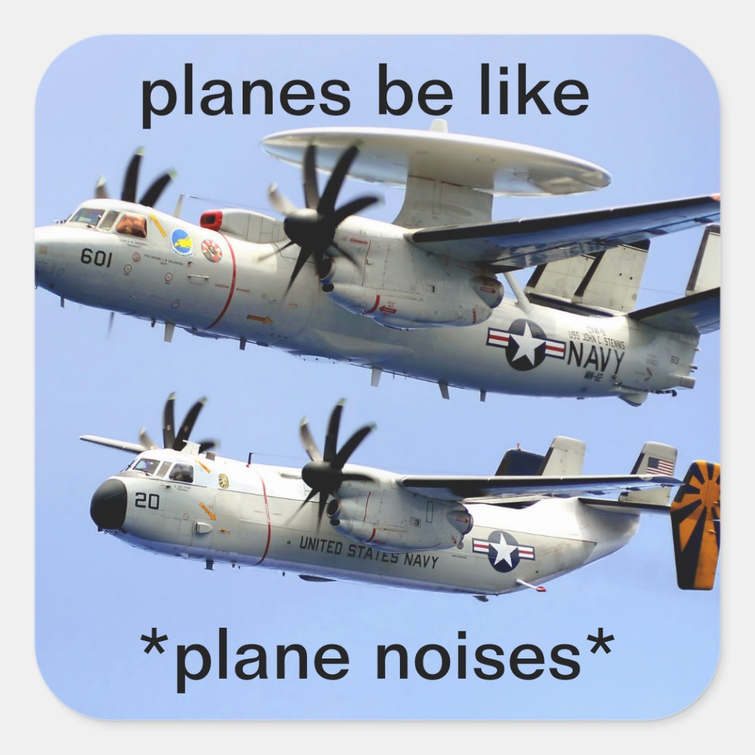 Cool plane meme sticker | Zazzle