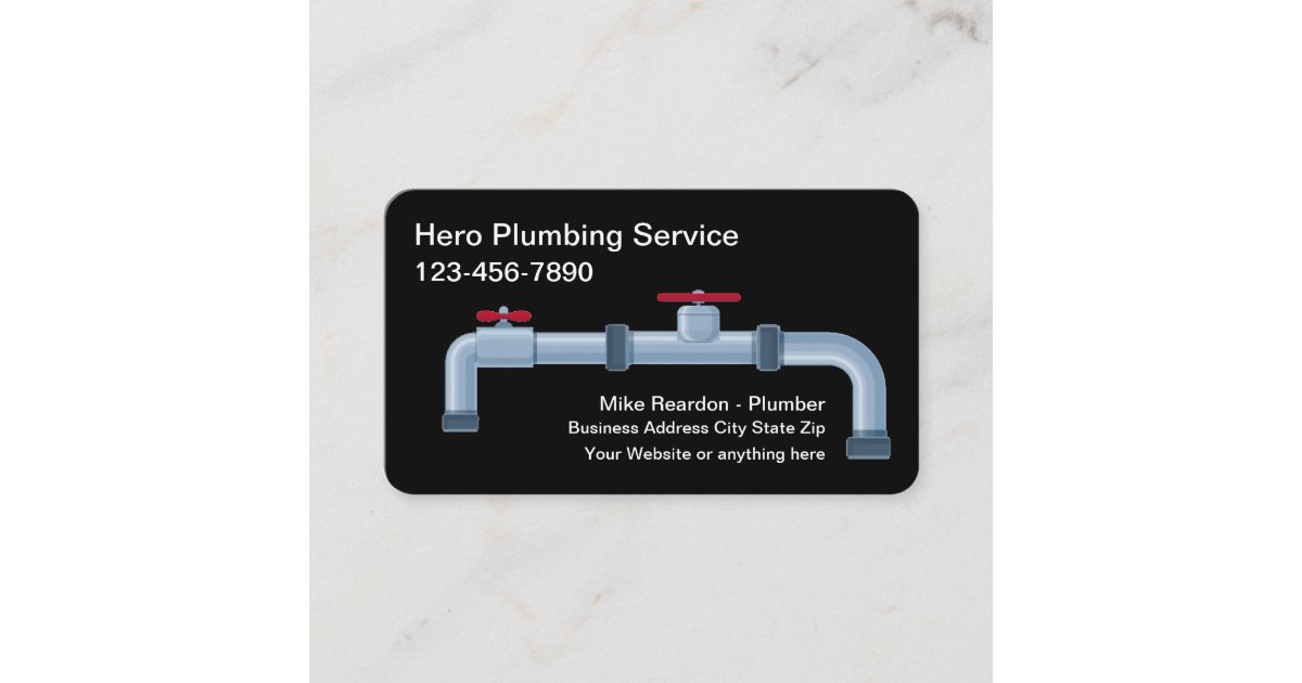 Cool Plumbing Service Plummer Pipes Business Card | Zazzle