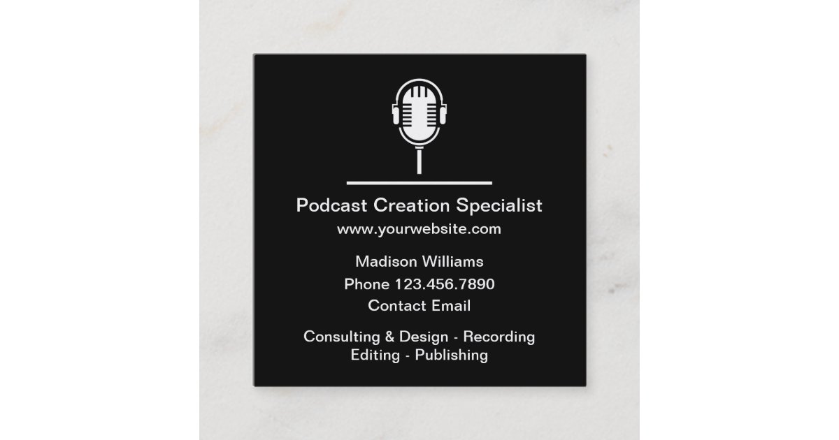 Cool Podcast Creation Theme Business Card Template | Zazzle