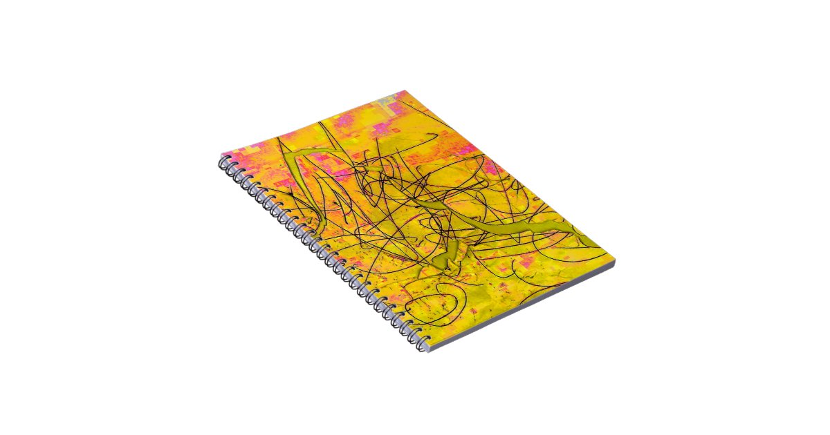 Cool Pollock-inspired Scribble Notebook | Zazzle