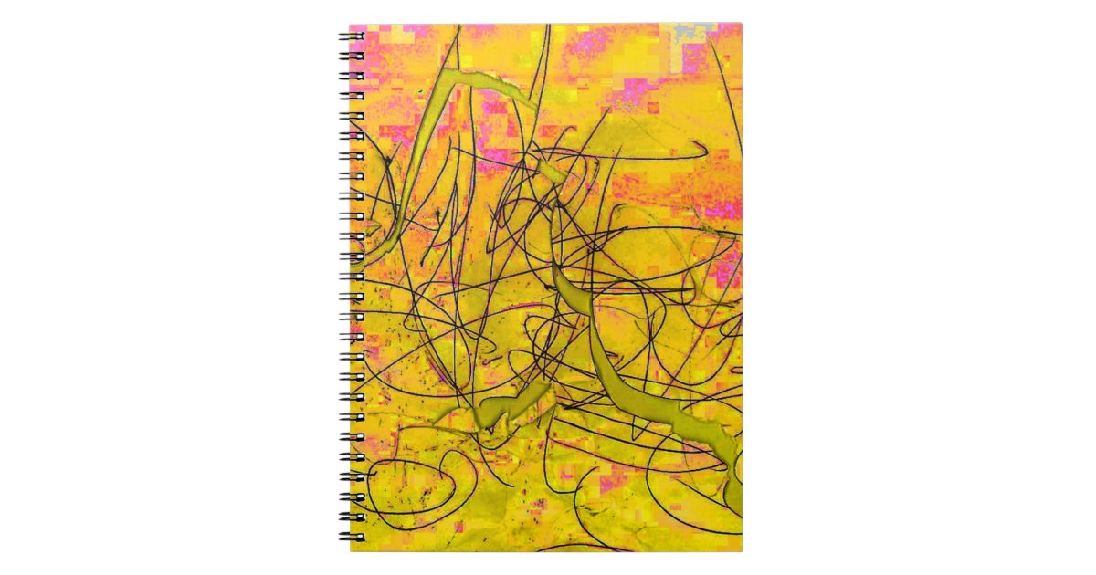 Cool Pollock-inspired Scribble Notebook | Zazzle
