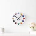 Cool Pool Balls Round Wall Clock | Zazzle