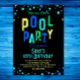 Cool Pool Party Summer Swimming Birthday Party Invitation | Zazzle