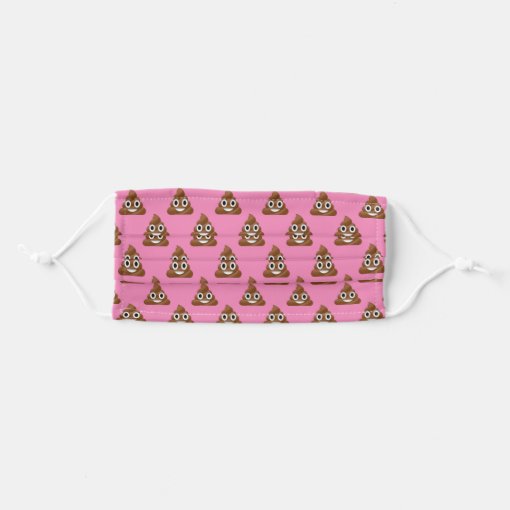Cool Poop Emoji Adult Cloth Face Mask | Zazzle