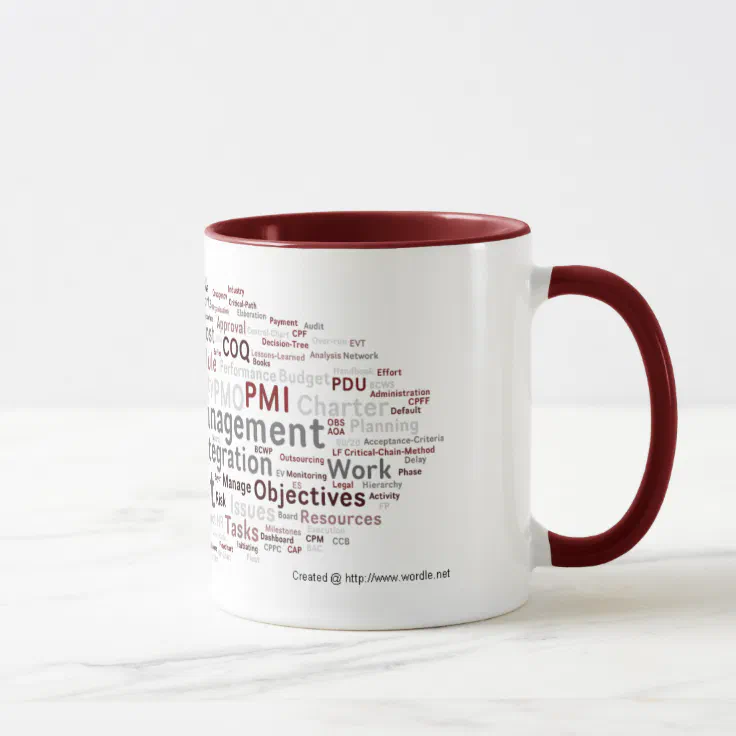 Cool Project Manager PMP Tag Cloud Mug | Zazzle