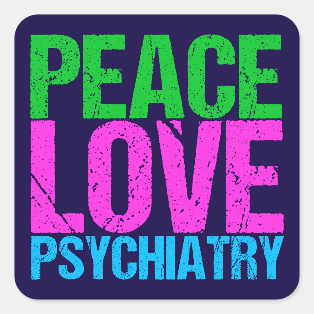 Cool Psychiatrist Square Sticker | Zazzle