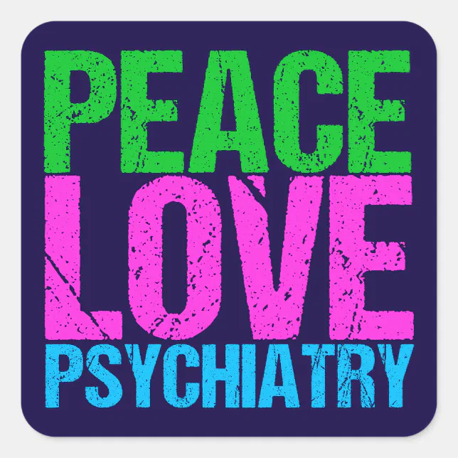 Cool Psychiatrist Square Sticker | Zazzle