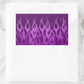 Cool Purple Racing Flames Design Rectangular Sticker | Zazzle