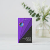 Cool Purple Trapezium Black Web Systems Analyst Business Card | Zazzle