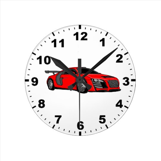 Cool race car design wall clocks | Zazzle.com