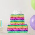 Cool Rainbow Art Paint Splatter Birthday Party Wrapping Paper | Zazzle