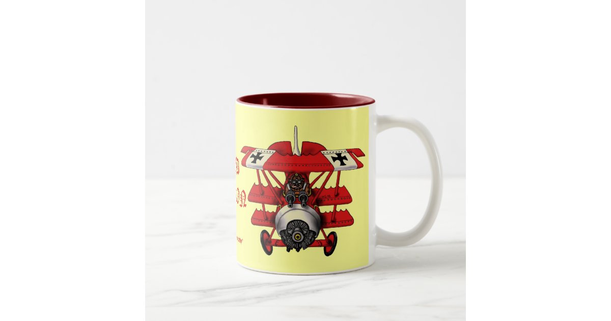 Cool red baron plane coffee mug | Zazzle