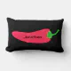 Cool Red Chilli Custom Name Dorm Decor Lumbar Pillow | Zazzle