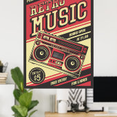 cool retro vintage music store poster | Zazzle