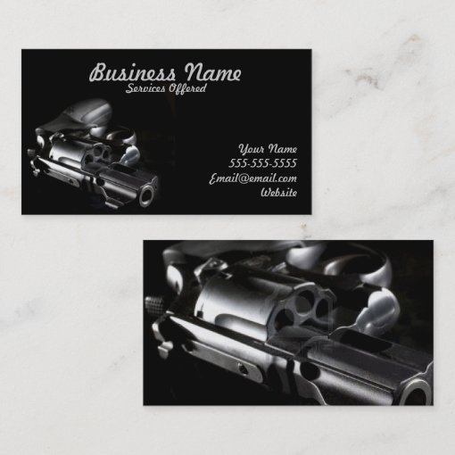 Cool revolver Business Card | Zazzle