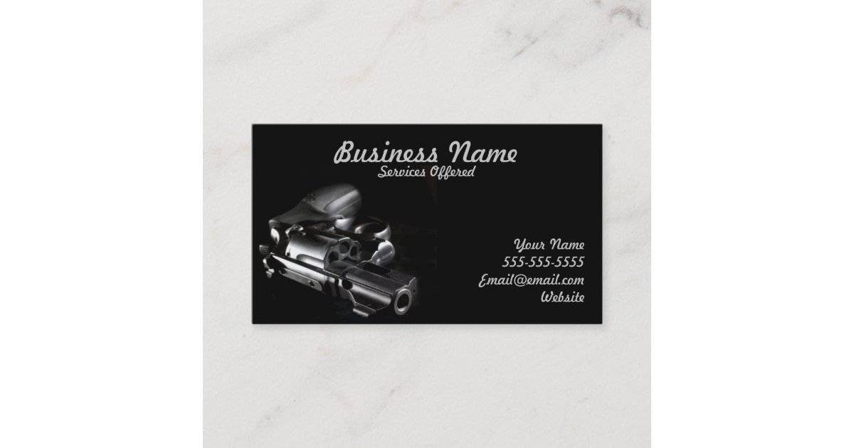Cool revolver Business Card | Zazzle
