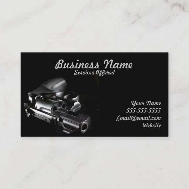 Cool revolver Business Card | Zazzle