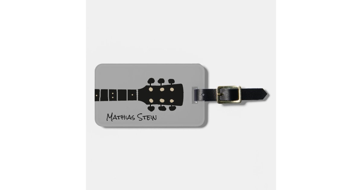 cool rock guitar music travel luggage tag | Zazzle
