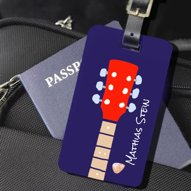 Cool Rock Guitar Musicians Travel Luggage Tag | Zazzle