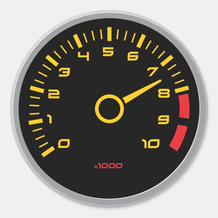 Cool RPM Gauge Sticker | Zazzle