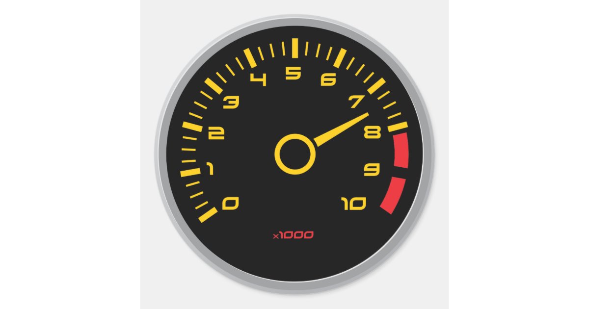 Cool RPM Gauge Sticker | Zazzle