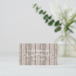 Cool Rustic Country Wooden Texture Look Business Card | Zazzle