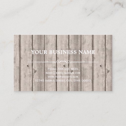 Cool Rustic Country Wooden Texture Look Business Card | Zazzle