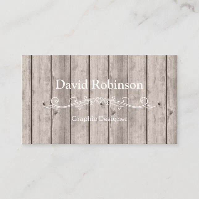 Cool Rustic Country Wooden Texture Look Business Card | Zazzle