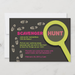Cool Scavenger Hunt Invitation | Zazzle