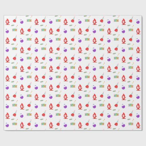 Cool Science Pattern Wrapping Paper | Zazzle