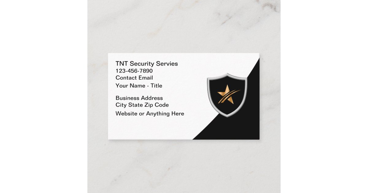 Cool Security Services Business Cards | Zazzle