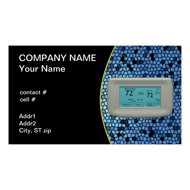 cool setting thermostat business card templates
