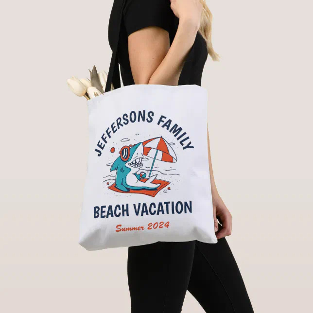 Cool Shark Matching Family Reunion Beach Vacation Tote Bag | Zazzle